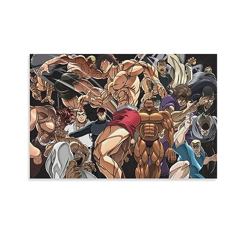 Baki Hanma Anime Poster Art Poster Canvas Painting Decor Wall Print Photo Gifts Home Modern Decorative Posters Framed/Unframed 08x12inch(20x30cm)