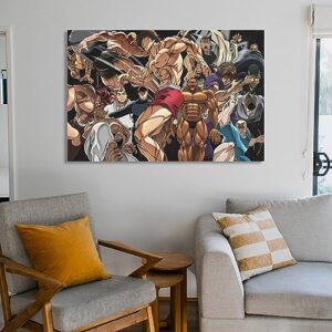 Baki Hanma Anime Poster Art Poster Canvas Painting Decor Wall Print Photo Gifts Home Modern Decorative Posters Framed/Unframed 08x12inch(20x30cm)