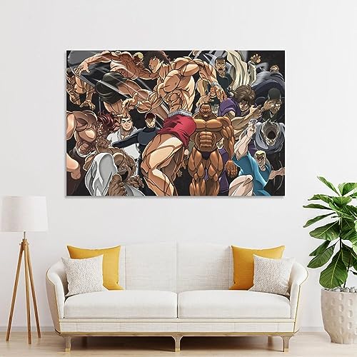 Baki Hanma Anime Poster Art Poster Canvas Painting Decor Wall Print Photo Gifts Home Modern Decorative Posters Framed/Unframed 08x12inch(20x30cm)