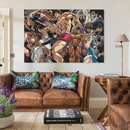 Baki Hanma Anime Poster Art Poster Canvas Painting Decor Wall Print Photo Gifts Home Modern Decorative Posters Framed/Unframed 08x12inch(20x30cm)