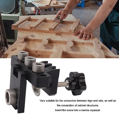 3 in 1 Adjustable Pocket Hole Jig Kit Woodworking Drilling Puncher Locator Pocket Drill Dowel Jig Kit Woodworking Joints Tools