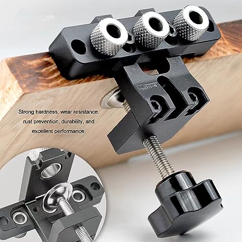 3 in 1 Adjustable Pocket Hole Jig Kit Woodworking Drilling Puncher Locator Pocket Drill Dowel Jig Kit Woodworking Joints Tools