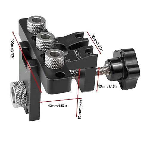 3 in 1 Adjustable Pocket Hole Jig Kit Woodworking Drilling Puncher Locator Pocket Drill Dowel Jig Kit Woodworking Joints Tools