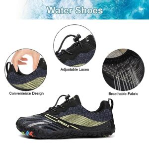 Snugeasy Water Shoes for Women Men Quick Dry Aqua Shoes Slip-on Hiking Swimming Shoe for Water Parks, Surfing, Swimming, Beach, Boating