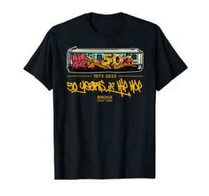 50 years of hip hop 50th anniversary retro subway graffiti t-shirt