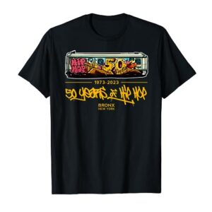 50 Years of Hip Hop 50th Anniversary Retro Subway Graffiti T-Shirt