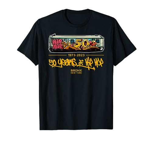 50 Years of Hip Hop 50th Anniversary Retro Subway Graffiti T-Shirt