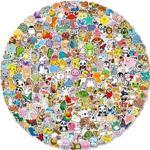 zartores 300 pcs cute stickers for kids, water bottle stickers, vinyl stickers waterproof aesthetic stickers stickers pack for laptop skateboard, phone, kawaii animal sticker for teens, girls