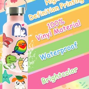 Zartores 300 PCS Cute Stickers for Kids, Water Bottle Stickers, Vinyl Stickers Waterproof Aesthetic Stickers Stickers Pack for Laptop Skateboard, Phone, Kawaii Animal Sticker for Teens, Girls