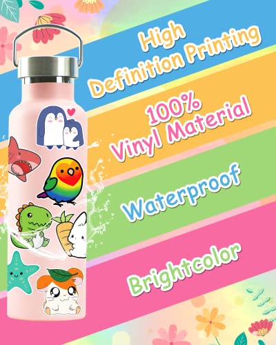 Zartores 300 PCS Cute Stickers for Kids, Water Bottle Stickers, Vinyl Stickers Waterproof Aesthetic Stickers Stickers Pack for Laptop Skateboard, Phone, Kawaii Animal Sticker for Teens, Girls