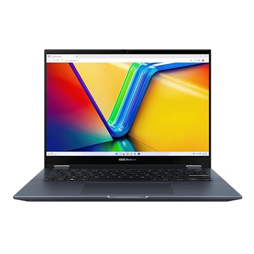 ASUS Vivobook S 14 Flip 2-in-1 14" FHD+ 16:10 Touchscreen (16GB RAM, 2TB SSD, AMD 6-Core Ryzen 5 5600H (Beats i7-1165G7), Active Pen) Business Laptop, Backlit, FP, FHD Webcam, Win 11 Home, Quiet Blue