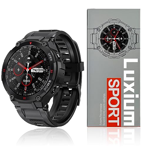 OFSLWJ Luxium Crusader - Durable Smart Watch Waterproof Sports Watch with Body, Health, Fitness and Sleep Tracker Available for Android and iOS