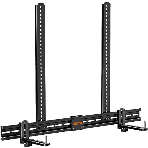 ELIVED Ceiling TV Mount YD3015 Fits Most 26-65 Inch TVs, Height Adjustable Max VESA 400x400mm, Soundbar Mount YD5012 Swivel Soundbar Mounting Bracket Under TV