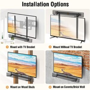 ELIVED Ceiling TV Mount YD3015 Fits Most 26-65 Inch TVs, Height Adjustable Max VESA 400x400mm, Soundbar Mount YD5012 Swivel Soundbar Mounting Bracket Under TV