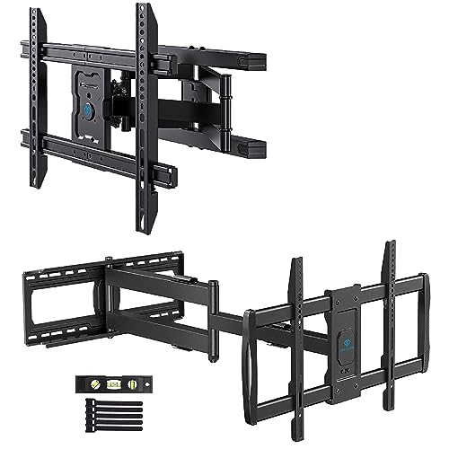 PERLESMITH TV Wall Mount for 37-80 inch TVs up to 132 lbs, Max VESA 600x400, 16" Wood Studs, Long Arm TV Wall Mount for 37-84 inch TVs, with 42.72 inch Extension Arm, Max VESA 600x400mm up to 132lbs