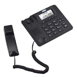 dsfen Corded Phone Desk Landline Telephone Support One Touch Memory Button/Flash/Last Number Speed Dial 8-Ring Melody Sound Real-time Date for Elderly Seniors Home Office Business