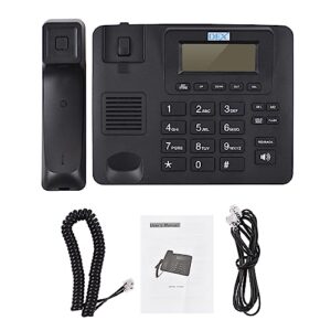 dsfen Corded Phone Desk Landline Telephone Support One Touch Memory Button/Flash/Last Number Speed Dial 8-Ring Melody Sound Real-time Date for Elderly Seniors Home Office Business