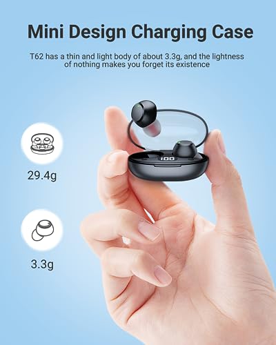 ZINGBIRD X15 and T62 Wireless Earbuds Ear Buds Bluetooth Headphones with LED Power Display Charging Case Earphones in-Ear Earbud with Microphone for Android Cell Phone Gaming PC