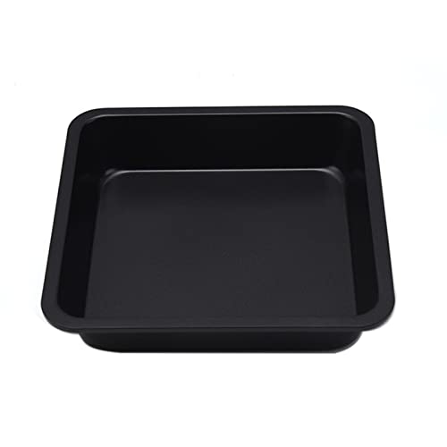 DOMELA Baking Mold,Cake Mould,baking Baking Tray Metal Square Baking Pan Carbon Steel Oven Toast Bread Cookie Cake Tray Mold Loaf Pastry Baking Diy Non Stick Tool 2Pcs Black pan