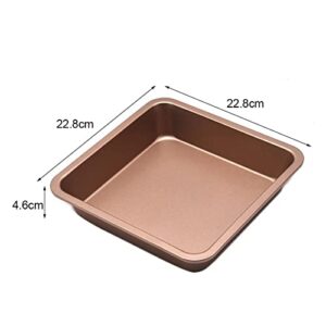 DOMELA Baking Mold,Cake Mould,baking Baking Tray Metal Square Baking Pan Carbon Steel Oven Toast Bread Cookie Cake Tray Mold Loaf Pastry Baking Diy Non Stick Tool 2Pcs Black pan