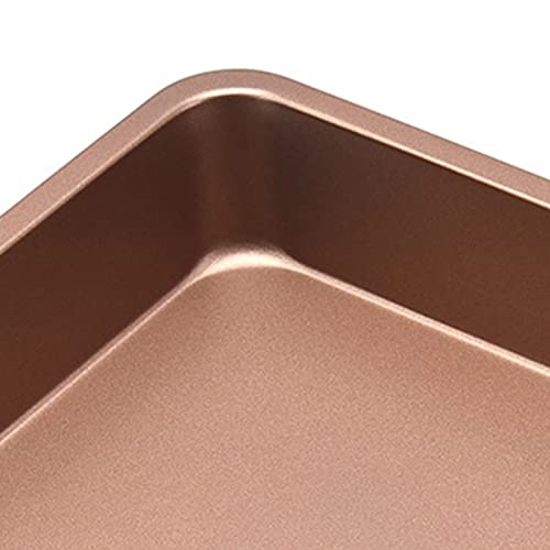 DOMELA Baking Mold,Cake Mould,baking Baking Tray Metal Square Baking Pan Carbon Steel Oven Toast Bread Cookie Cake Tray Mold Loaf Pastry Baking Diy Non Stick Tool 2Pcs Black pan