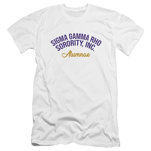 Sigma Gamma Rho Sorority Official Alumni Unisex Adult Canvas Brand T Shirt,White, 2X-Large