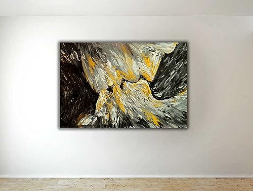 Canvas Wall Art Love Painting for Couples Bedroom, Love Painting Wall Art, Wall Art Love, Kiss Painting, The Kiss Painting Print, Kiss Canvas Wall Art (Ready to hang 24"x36", Style 1)