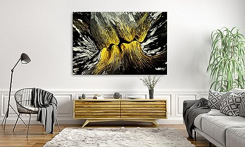 Canvas Wall Art Love Painting for Couples Bedroom, Love Painting Wall Art, Wall Art Love, Kiss Painting, The Kiss Painting Print, Kiss Canvas Wall Art (Ready to hang 24"x36", Style 1)