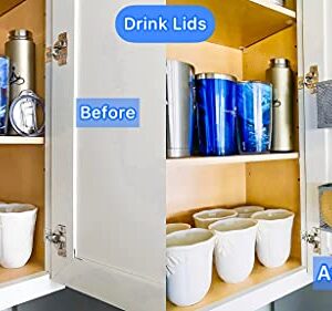 Slim Caddy Original - Scratch and Dent | Cabinet Door Organizer | Kitchen Plastic Lids Organizer, Bathroom Accessories, Under Sink Organizer, and More | 2 PK, 8”L x 3.5”H x 1.8”D each