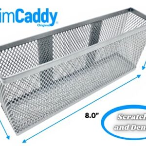 Slim Caddy Original - Scratch and Dent | Cabinet Door Organizer | Kitchen Plastic Lids Organizer, Bathroom Accessories, Under Sink Organizer, and More | 2 PK, 8”L x 3.5”H x 1.8”D each