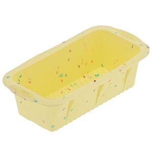 bread pan tools baking pan silicone pan rectangle cake rectangular for loaf color dots pancake maker pan pan rectangular cake pans (color grain yellow)