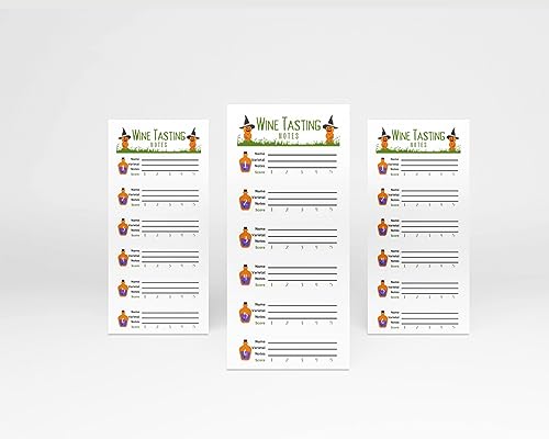 Halloween Themed wine tasting card scorecard for blind wine tasting party. Wine score card rating sheet for party, bachelorette party, girls night out party. Wine theme party tasting mat for wine.