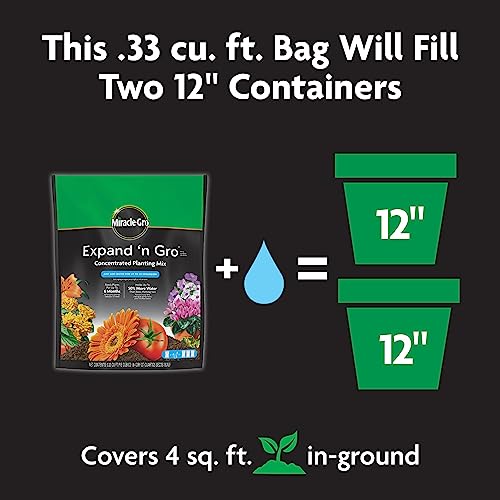 Miracle-Gro Expand 'n GRO Concentrated Planting Mix 0.33 CF (Pack of 2)