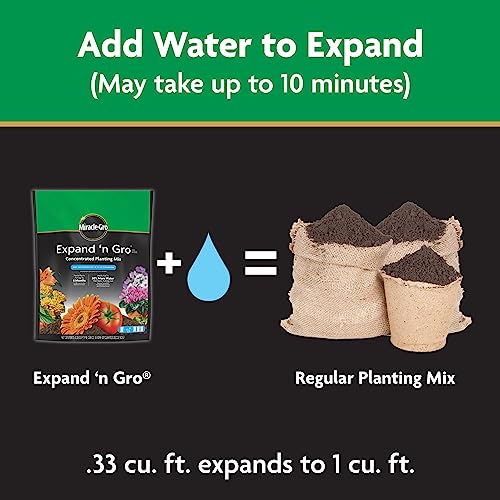 Miracle-Gro Expand 'n GRO Concentrated Planting Mix 0.33 CF (Pack of 2)