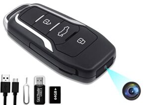 clodgdgo 64gb spy camera car key,360 minutes battery life mini, nanny cam hidden camera with hd 1080p,surveillance & security cameras