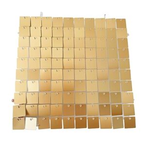 shimmer wall backdrop, 24 pcs glitter bling sequins birthday anniversary wedding engagement bridal shower decor shimmer wall panel backdrop decorations (color : matt gold)