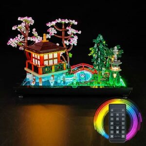 brickbling led light for lego tranquil garden 10315 building set (model not included), remote control version lighting for lego zen garden