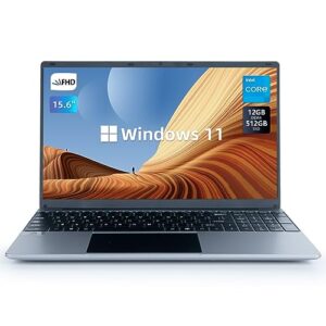 anmesc laptop computer｜laptop 15.6" with 1080p fhd display｜quad-core intel celeron n5095 processors｜12gb ddr4 512gb ssd｜windows 11 laptop computers｜2.4g/5g wifi｜bluetooth 4.2｜numeric keypad｜type-c