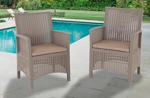 yoyomax 2 pieces outdoor patio furniture set, black