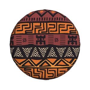 African Mud Cloth Tribal Spare Tire Cover 15 Inch Waterproof Dust-Proof Wheel Tire Cover Wheel Protector Fit for Trailer, Rv, SUV and Many Vehicle