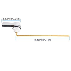 iFealClear Universal Brass Toilet Tank Flush Lever in Chrome & 2 Inch Toilet Flapper with Float Compatible with American Standard 7381129-200.0070A, High Performance Flapper, Easy to Install, Black