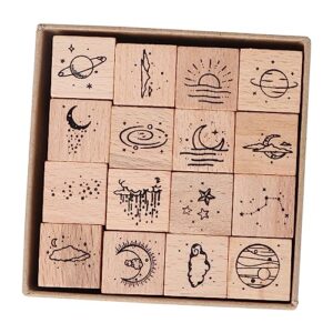 wooden scrapbook 16pcs seal mini accessories bathtub star stamp vintage wooden stamps diary ink wooden scrapbook wooden stamper creative seal diy craft tool old fashioned