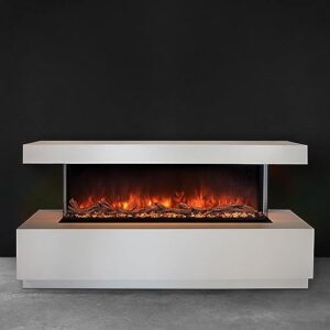 Modern Flames Landscape Pro Multi 80" Multi-Sided Built-in Electric Fireplace - Multi-Color Ember Bed - Ultra Natural Flame Appearance - Remote, App and Touch Control - LPM-8016