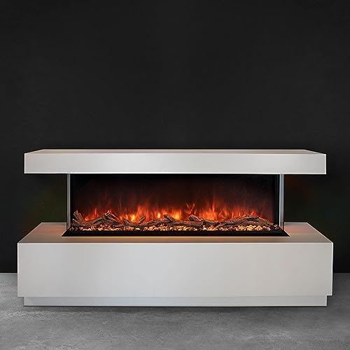 Modern Flames Landscape Pro Multi 80" Multi-Sided Built-in Electric Fireplace - Multi-Color Ember Bed - Ultra Natural Flame Appearance - Remote, App and Touch Control - LPM-8016