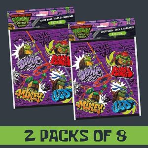 Ninja Turtle Birthday Party Supplies - Party Favor Bags (Pack of 16) and Sticker