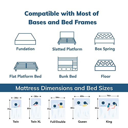 Twin XL Mattress, 8 inch Cooling-Gel Memory Foam Mattress in a Box, Fiberglass Free Breathable Bed Mattress for Cooler Sleep Supportive&Pressure Relief, Medium Firm CertiPUR-US Certified (Twin XL)