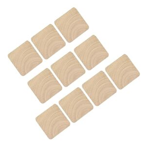 tehaux 10pcs mini blocks void stamp wood base mini wooden cubes unfinished wood cubes crafts scrapbooking stamps base wooden stamps base wood diy stamp base wood carving handle wooden