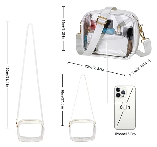 Zyig clear bag stadium approved clear purse Stadium Approved Crossbody Women Small Handbags Transparent for Concert Activityclear bag clear purse