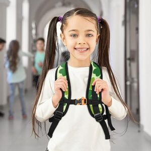 CHIFIGNO Toddler Backpack Saint Patrick's Day Green Clovers Toddler School Bag Kids Travel Backpack for Girls Boys Kindergarten Elementary Junior Primary