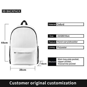 Hanma Baki Anime Backpack Unisex Shoulders Bag Fashion 3D Printing Casual Daypack Travel Bags (I)